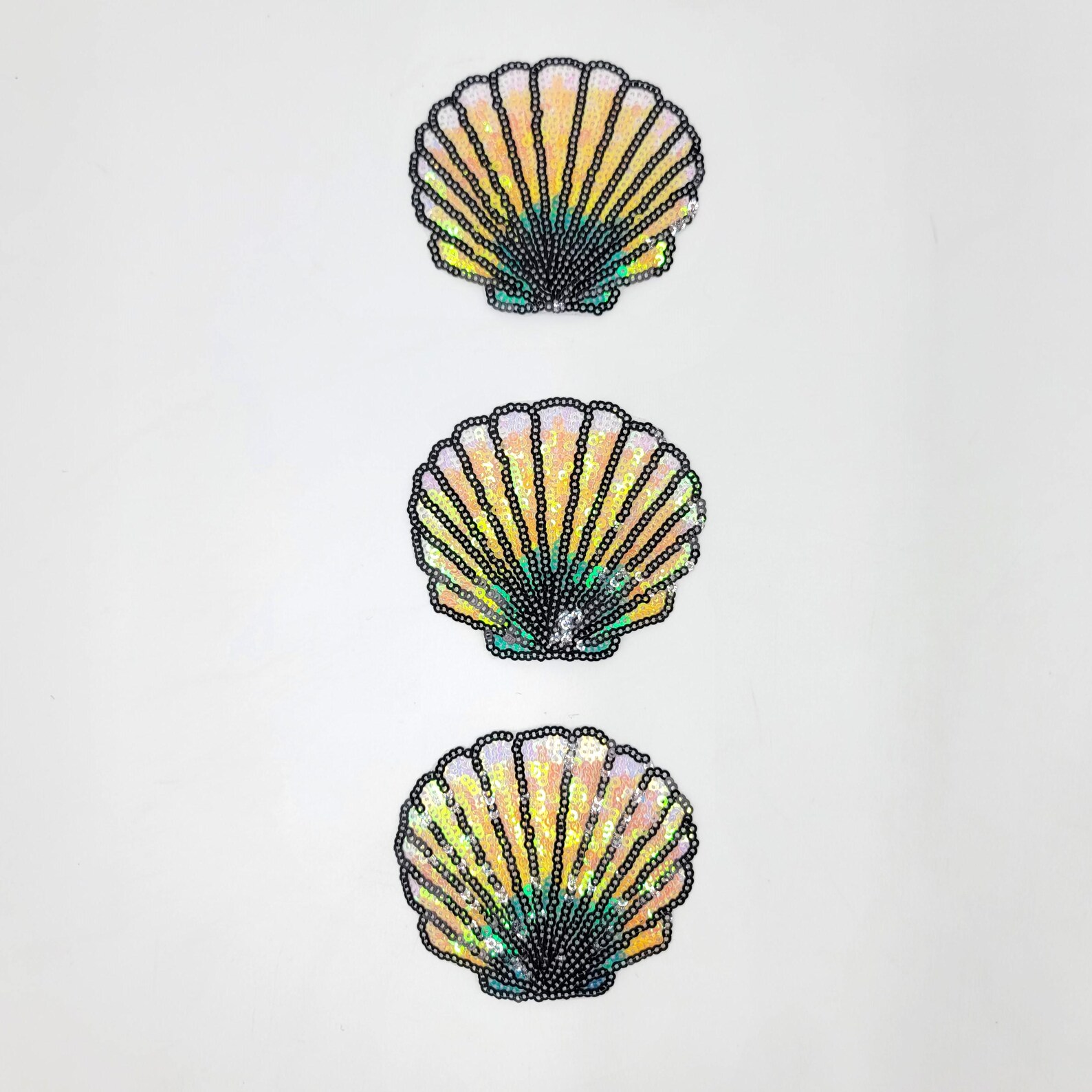 Sequin Conch Mermaid Spiral Sea Shells Patches - Ships From USA - Etsy
