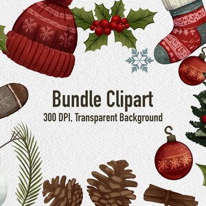 Christmas Clipart Bundle High-quality Holiday Digital Clip Art Set ...