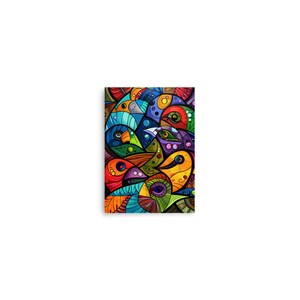 Vibrant Birds Cubism Poster Modern Wall Decor - Etsy