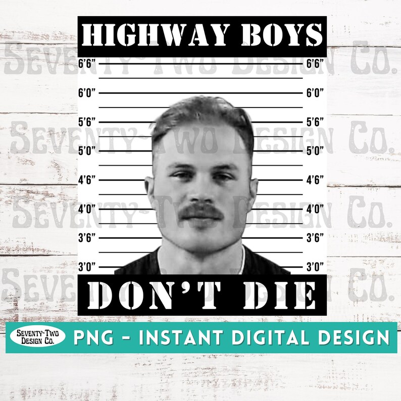 Zach Bryan Mug Shot Digital Png Etsy