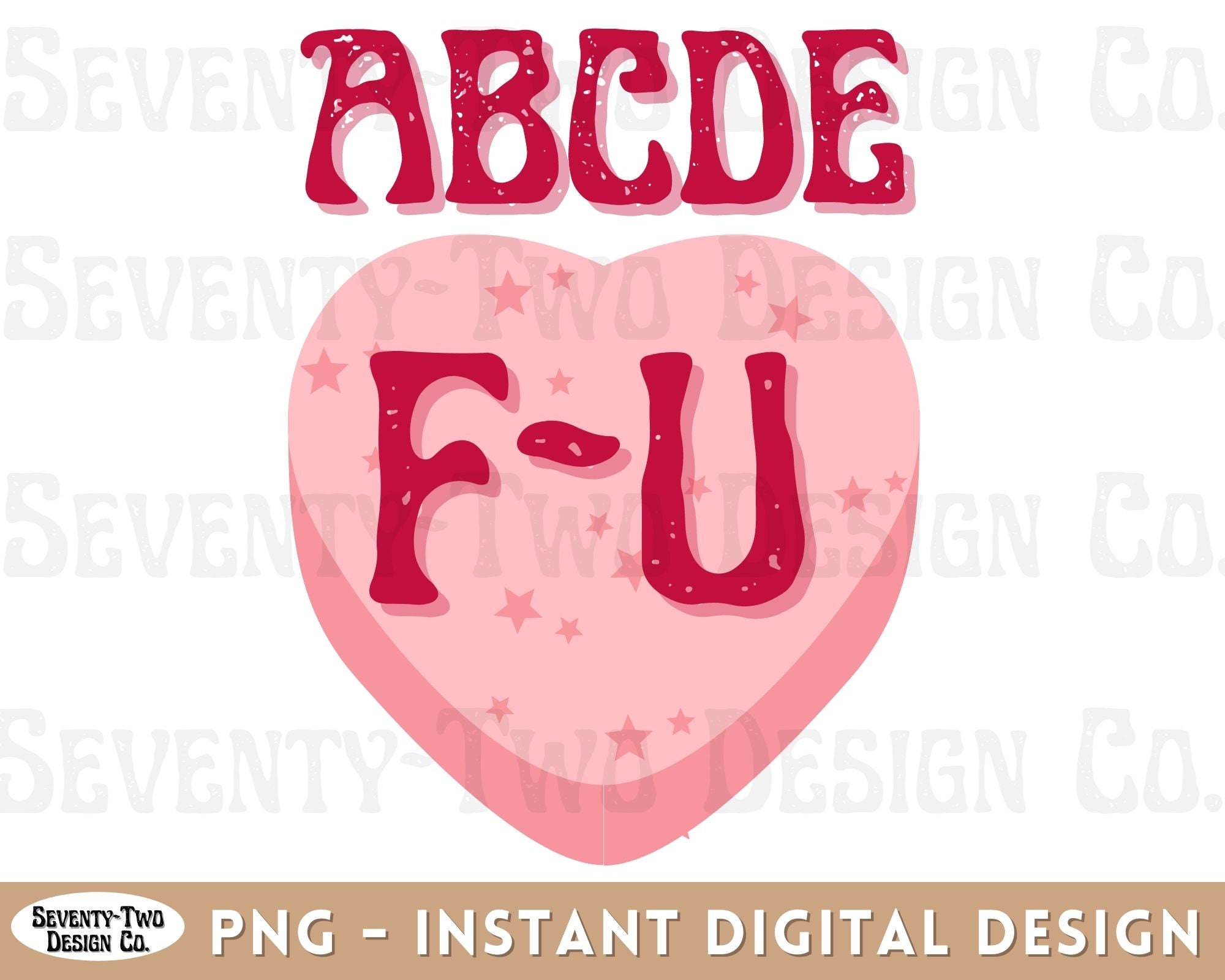 ABCDE FU digital Png Sublimation Design - Etsy