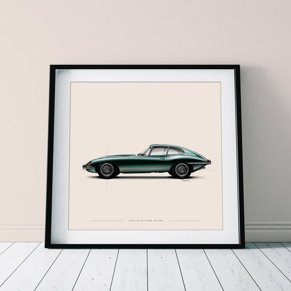 Jaguar E Type Art - Etsy
