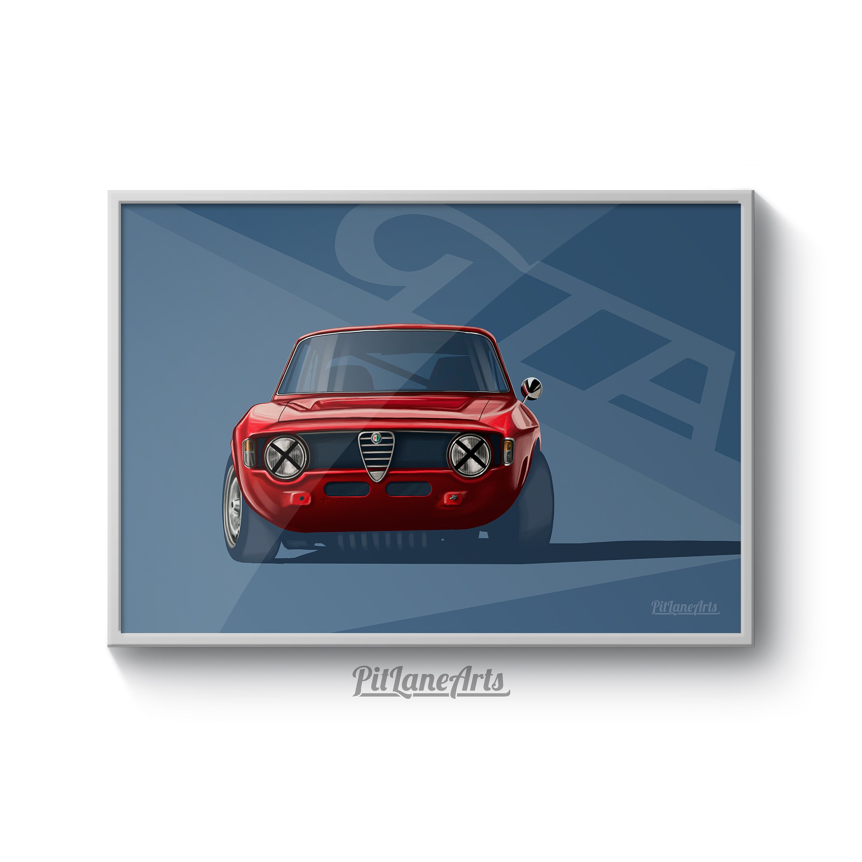 Alfa Romeo Giulia GTA 1965 Digital Illustration, Car Art, Car Drawing ...