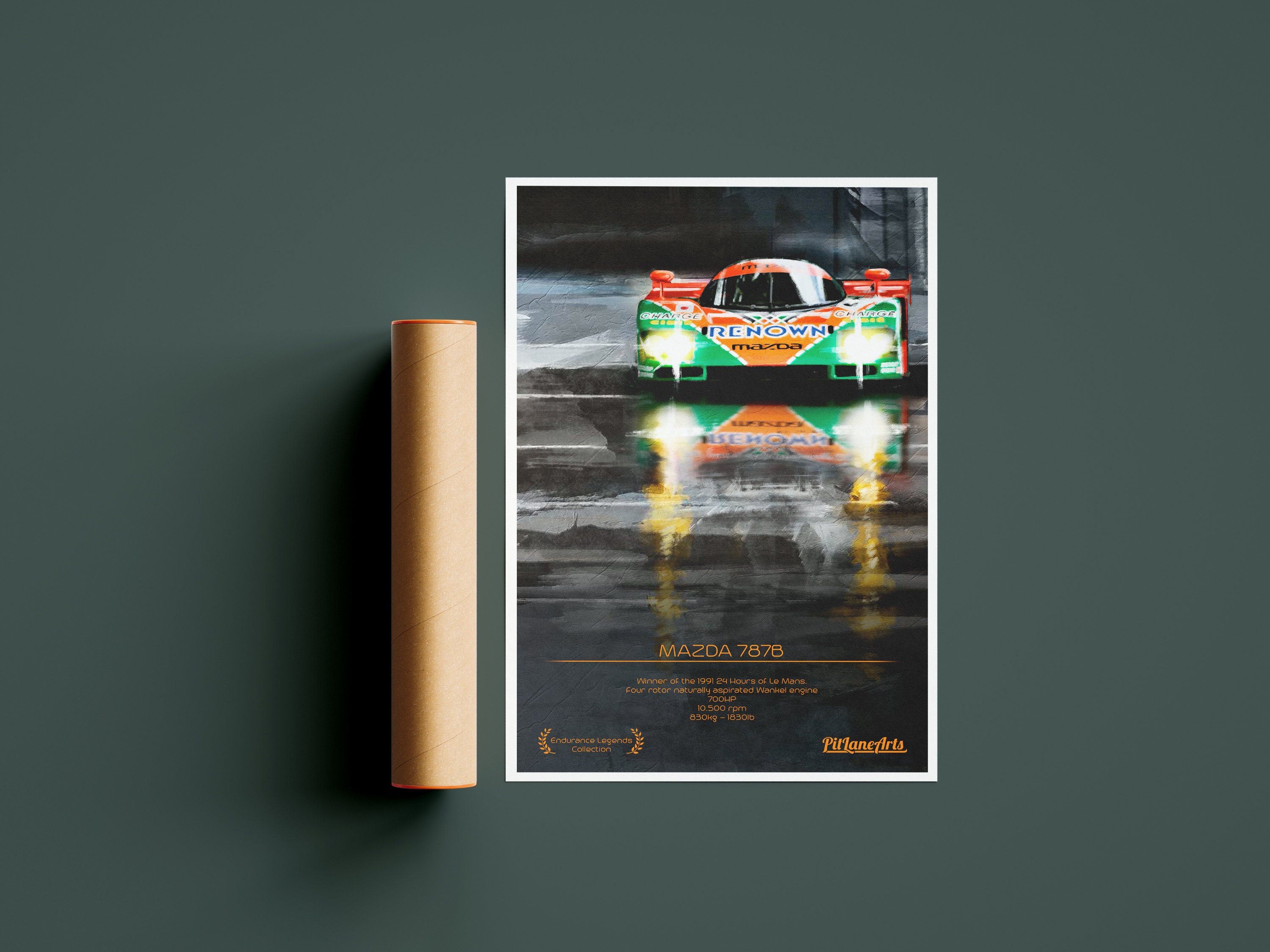 Mazda 787B Poster Print 787 B Iconic Endurance Race Car - Etsy