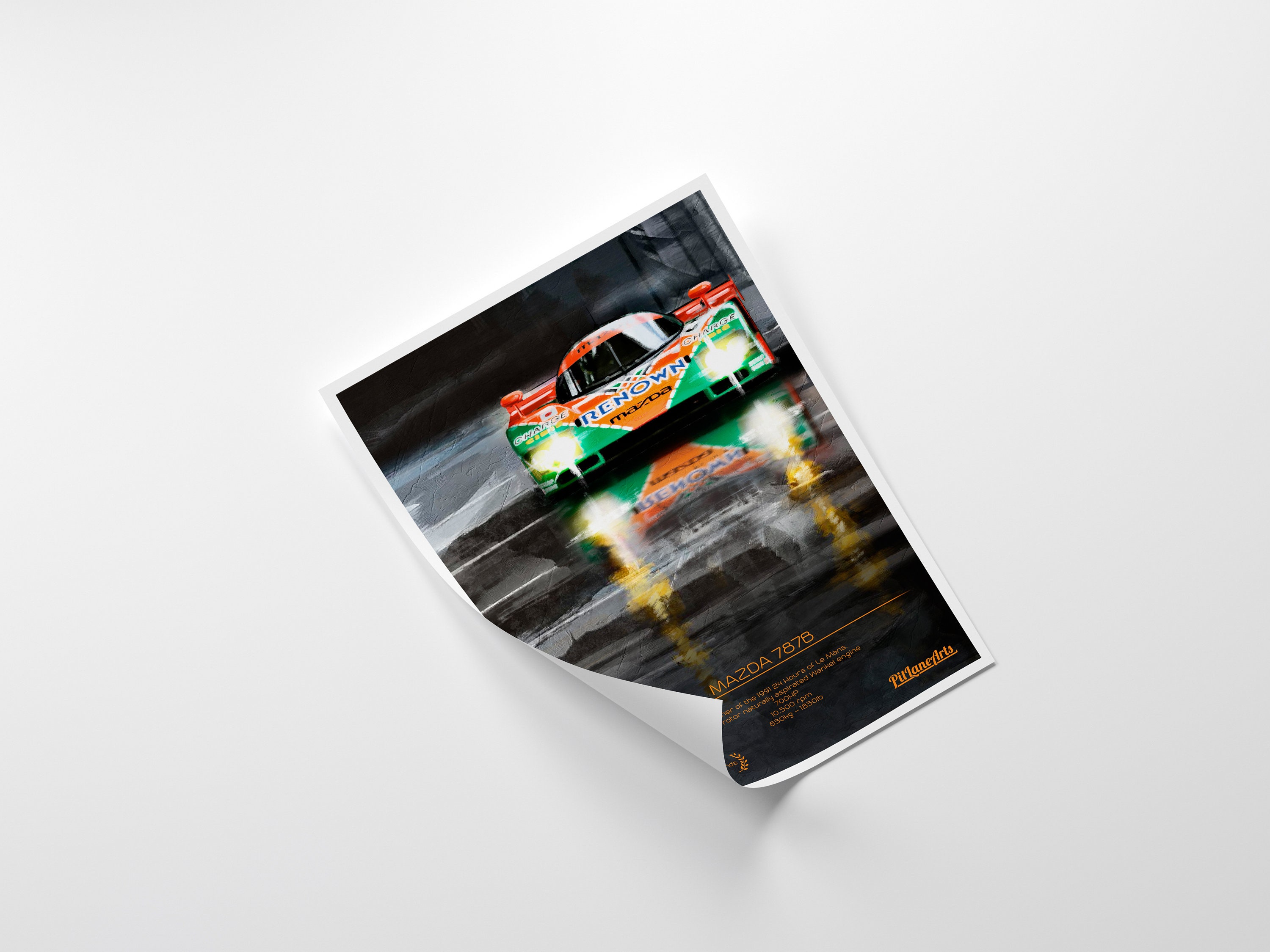 Mazda 787B Poster Print 787 B Iconic Endurance Race Car - Etsy