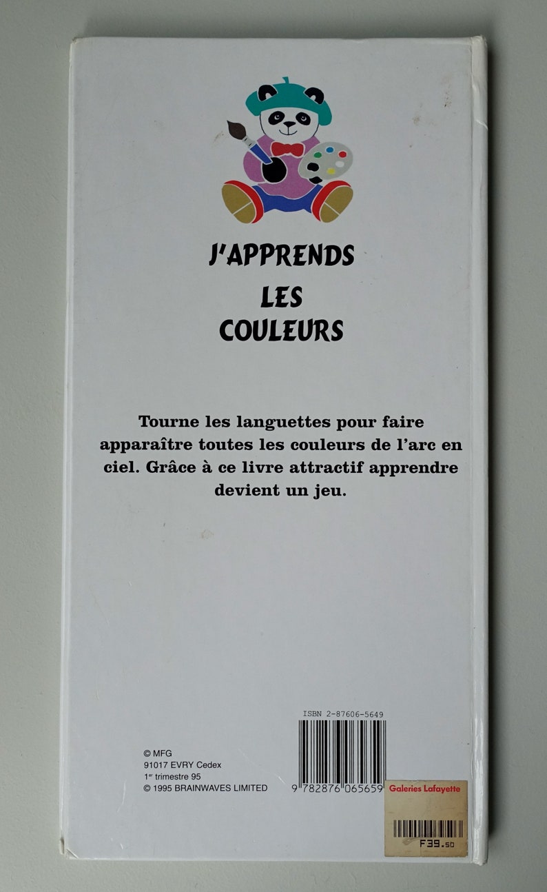 Rare Children's Learning Colors Book Panda J'apprends Les Couleurs Mon ...