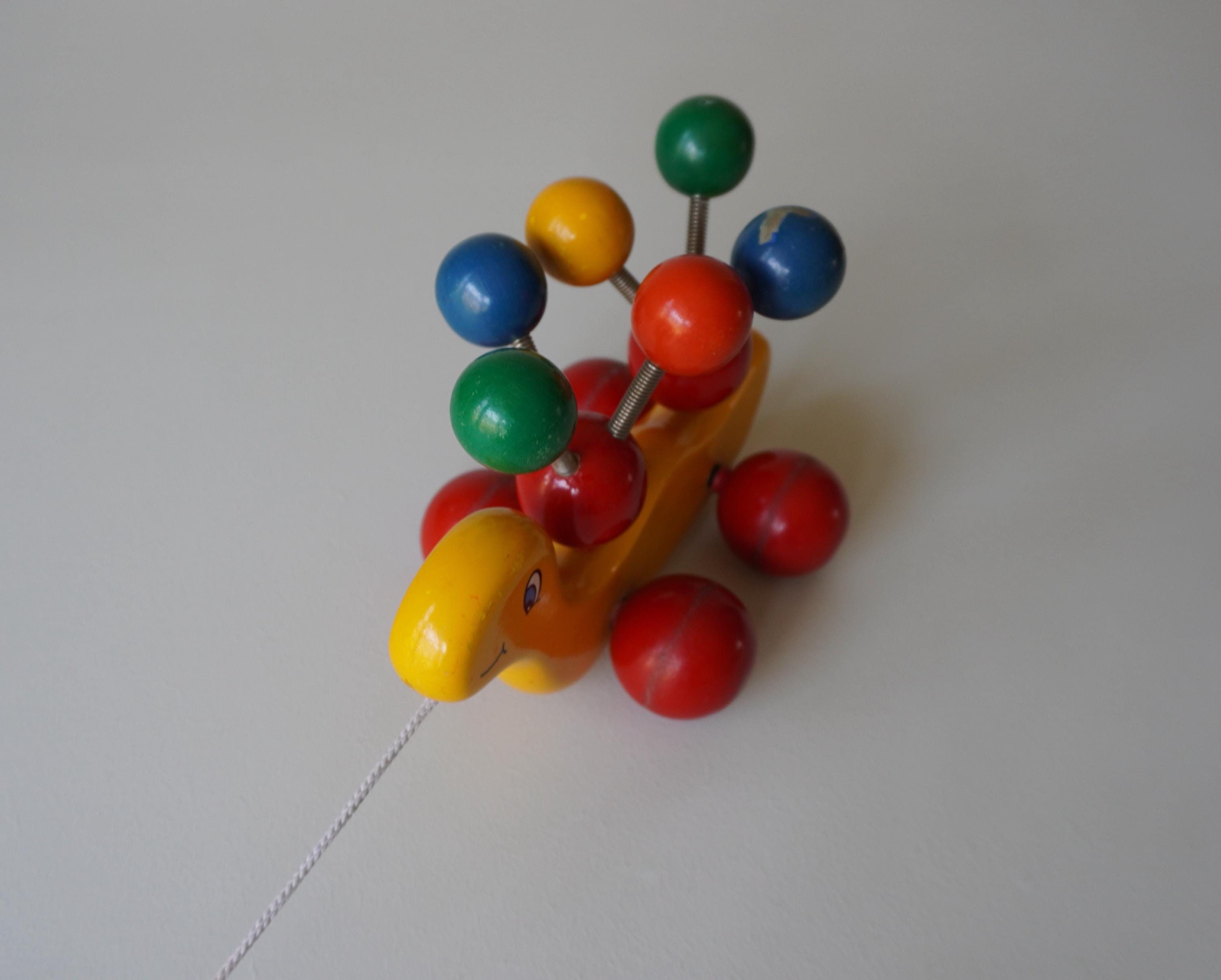 Kouvalias Greece Vintage Lacquered Colourful Wooden Toy 1990s Yellow ...