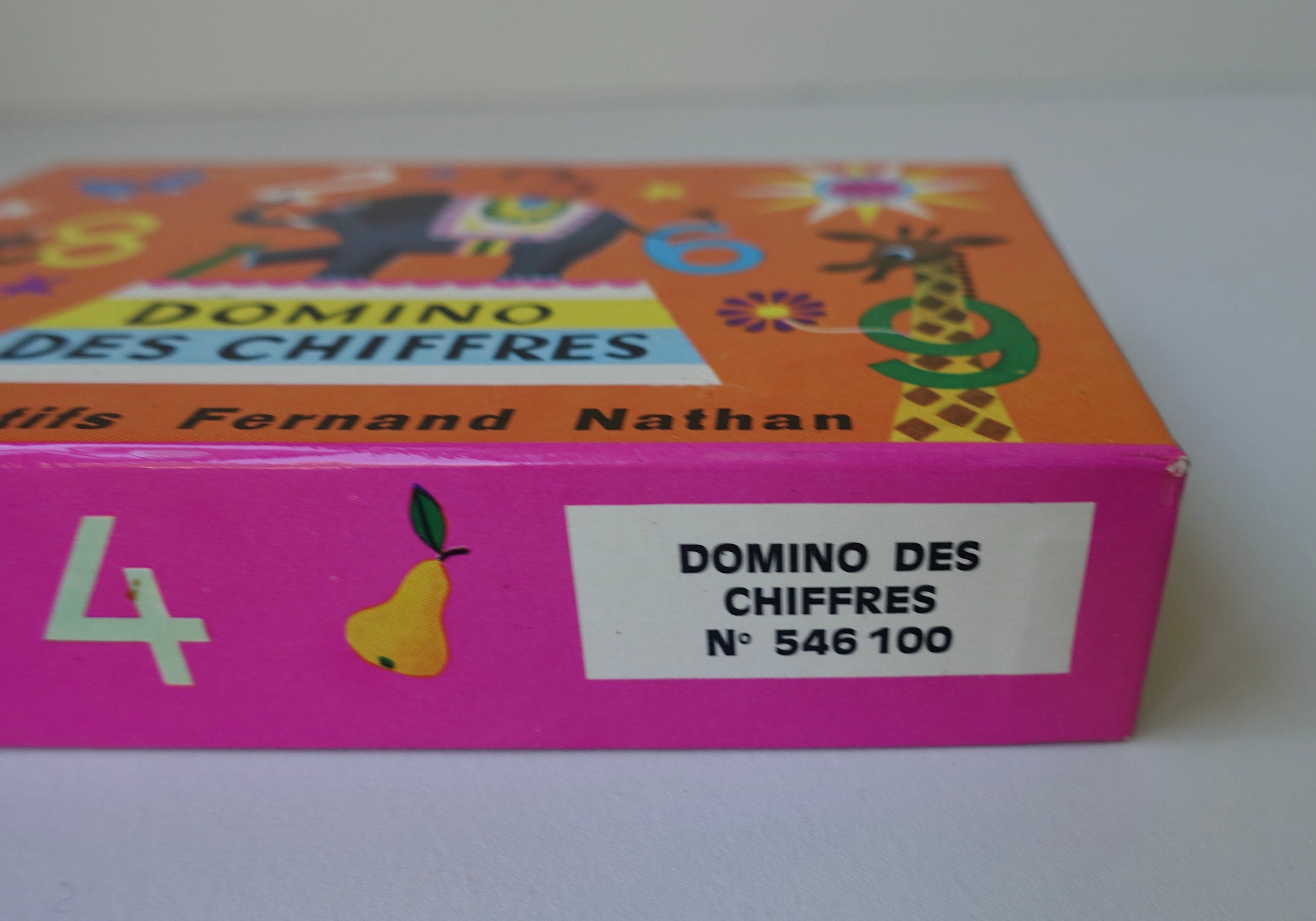 French Numbers Domino Dominoes Game 100% Complete Cardboard Vintage ...