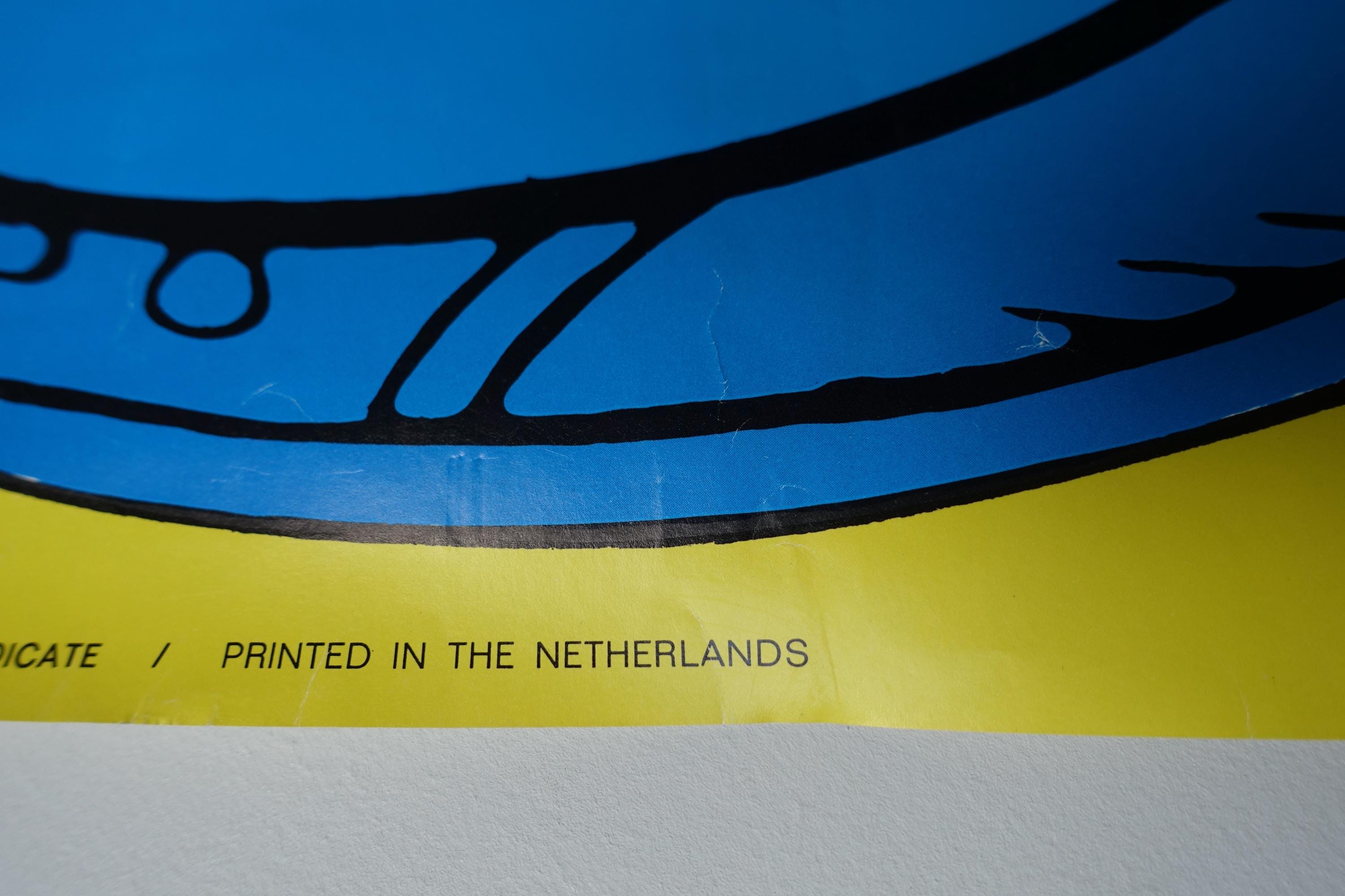 Popeye Vintage Cartoon Comics Poster Large XL Yellow Verkerke ...