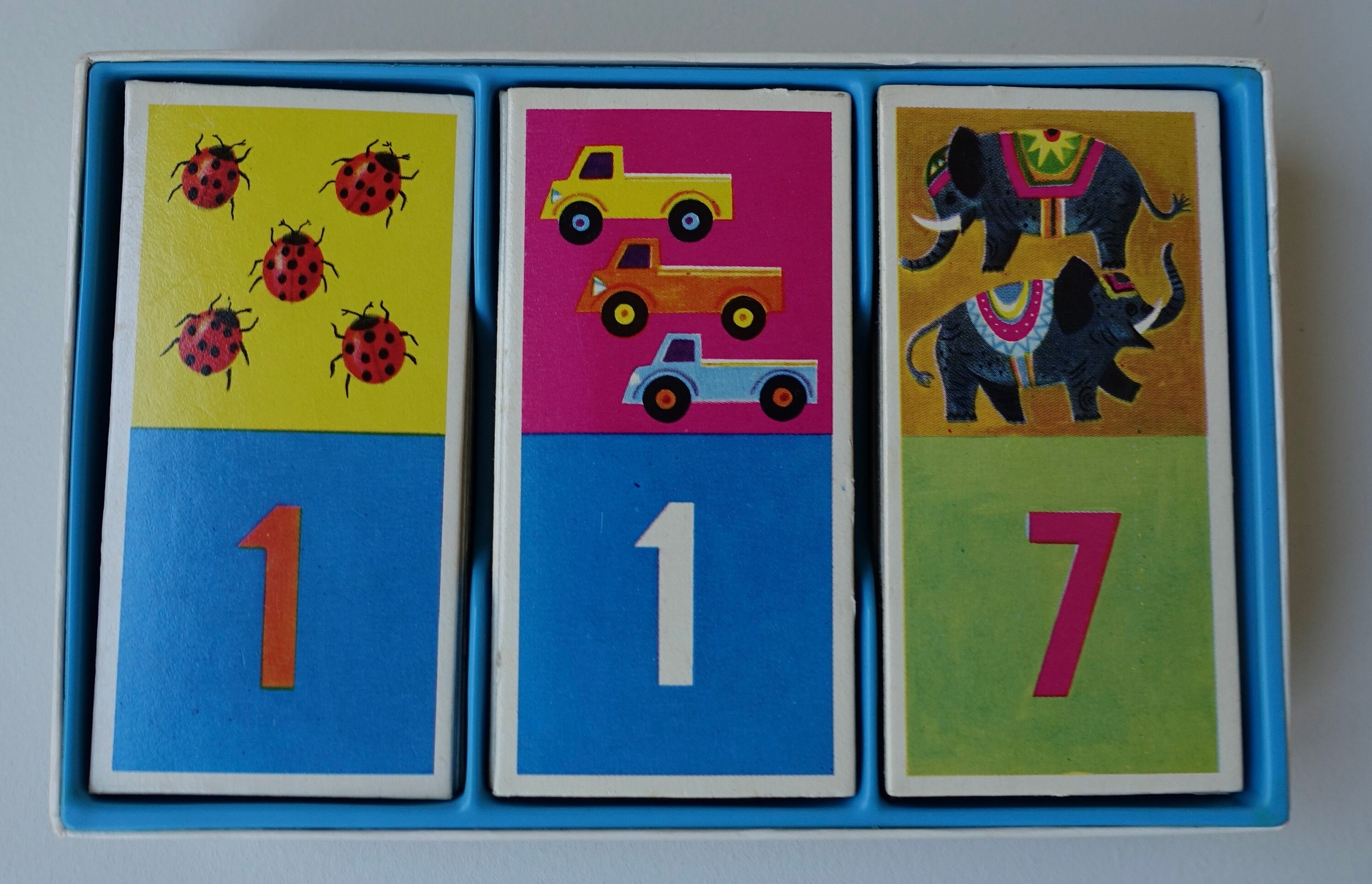 French Numbers Domino Dominoes Game 100% Complete Cardboard Vintage ...