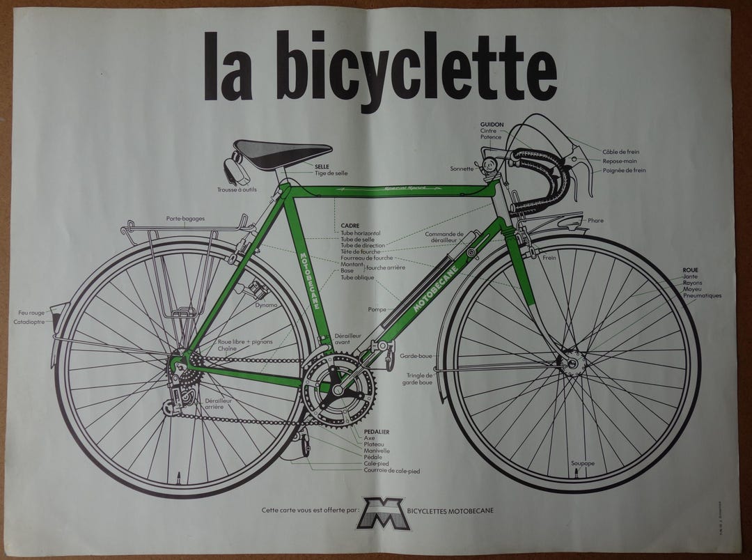La Bicyclette Motobécane 1976 Original Vintage Bike Bicycle Advertising ...