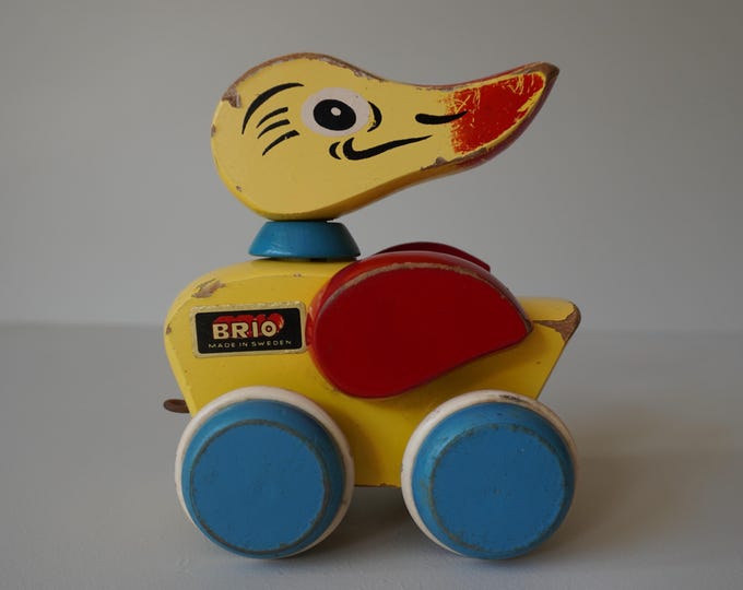 New Old Stock Brio Duck Pull Toy in Original Box - MINT! - Etsy