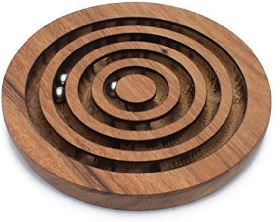 Circle: Wood Maze Labyrinth/ Wooden Labyrinth/ Wooden | Etsy