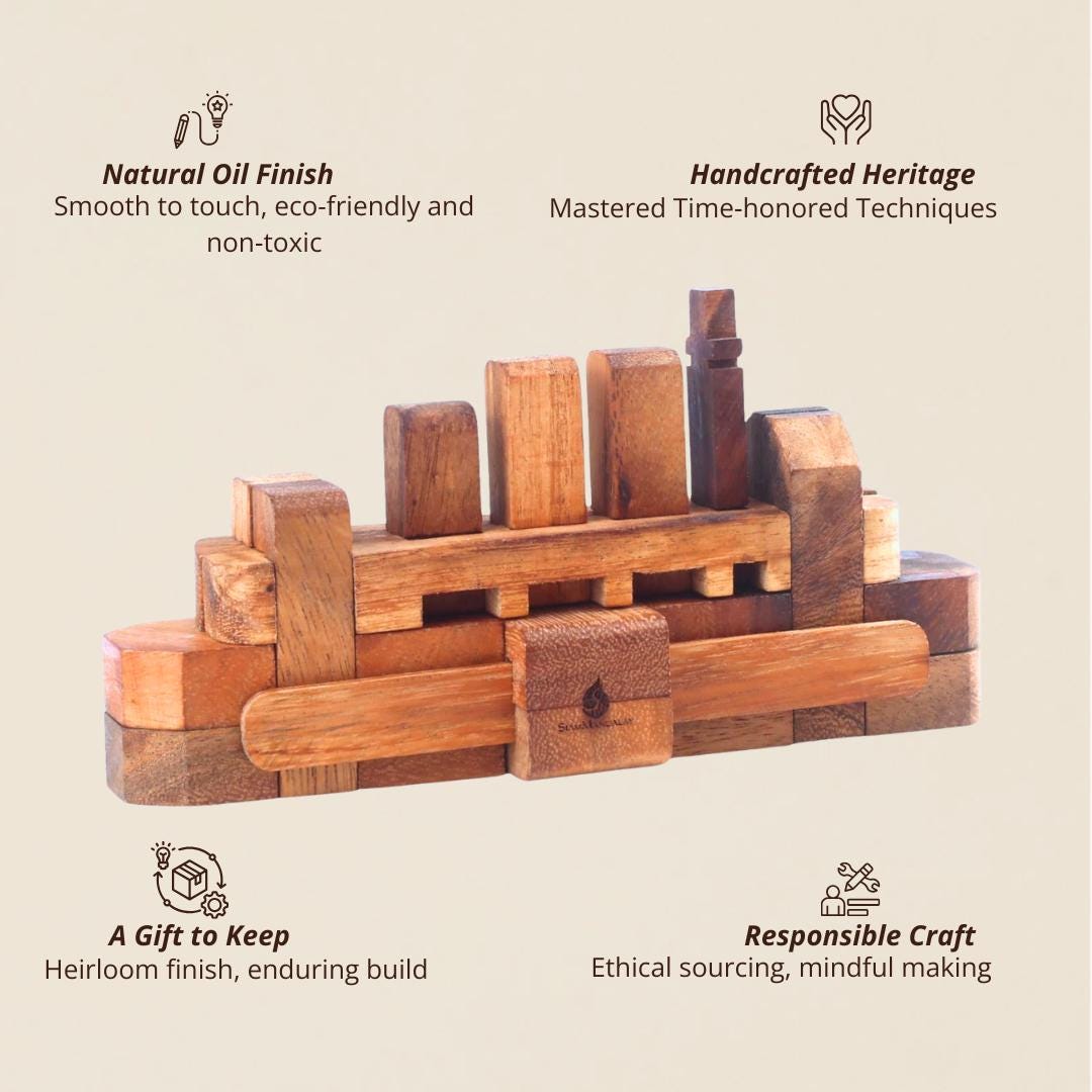 3D Wooden Ship Puzzle: Nautical Brain Teaser for Adults - Etsy