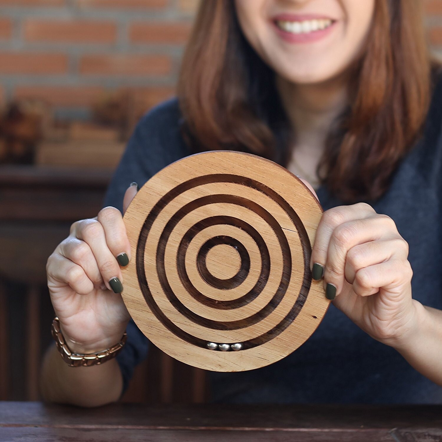 Circle: Wood Maze Labyrinth Wooden Rotational Dexterity Puzzle for ...