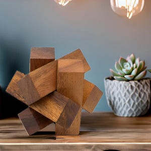 Mini Lumberjack: Interlocking Classic Puzzle for Adults Handmade Eco ...