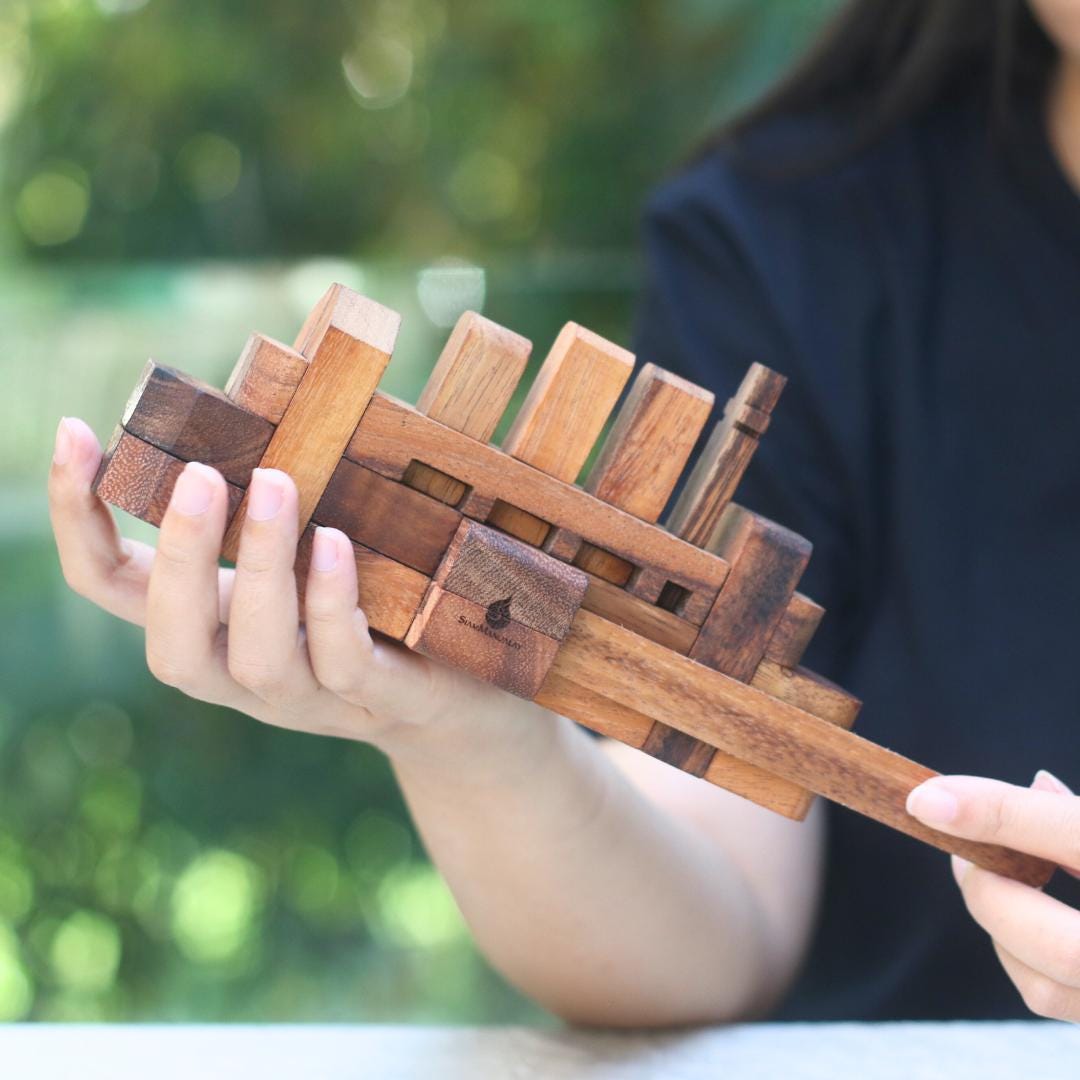 3D Wooden Ship Puzzle: Nautical Brain Teaser for Adults - Etsy