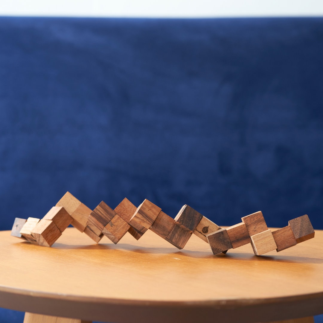 Snake Cube: Twist Wooden Puzzle for Adults Handmade Eco Friendly 3D ...