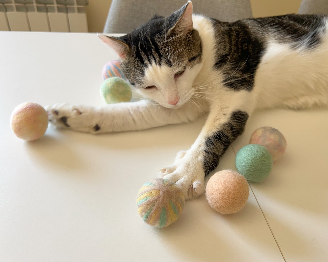 Cat Bouncy Wool Balls in Different Colours, Eco-friendly Balls for ...