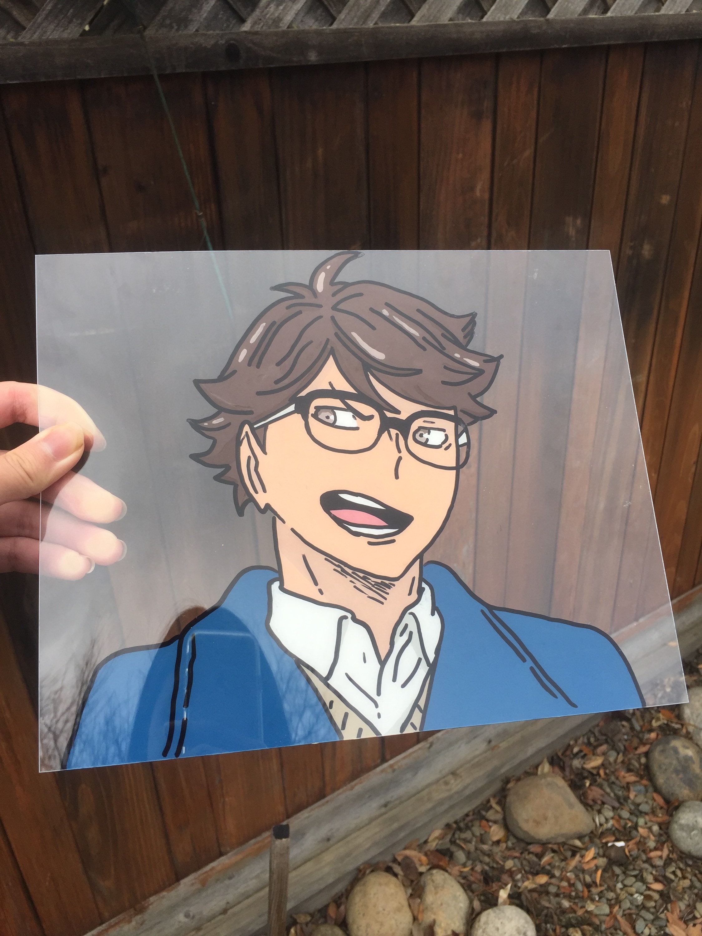 Oikawa Glass Painting Anime - Etsy