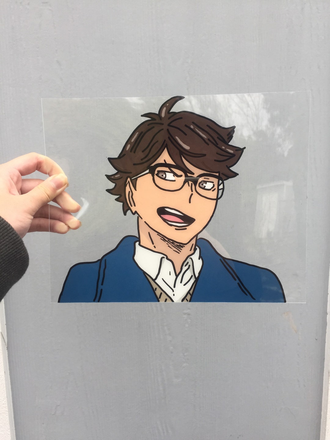 Oikawa Glass Painting Anime - Etsy