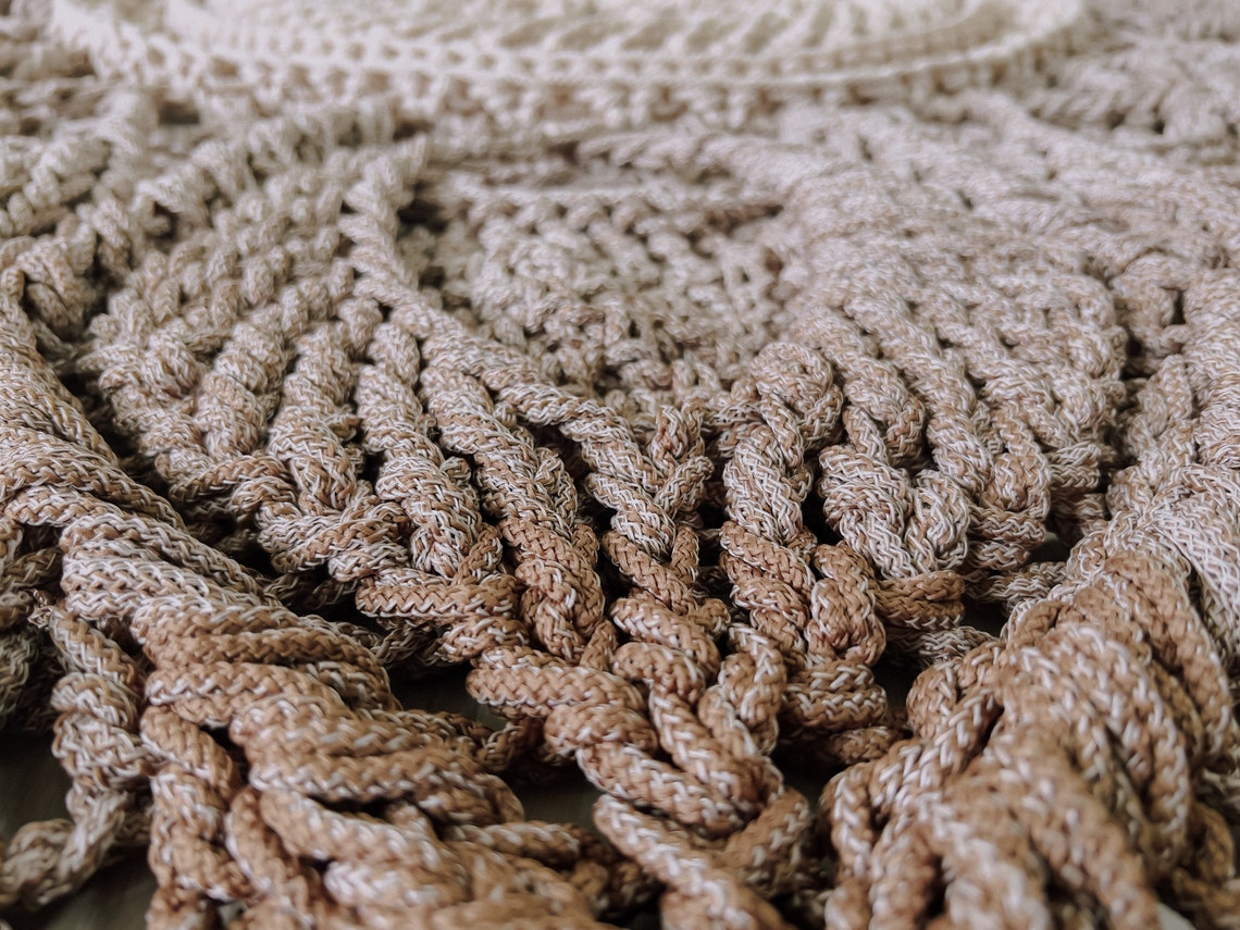 59 Mandala Crochet Gradient Knitted Rug Handmade 3D Pattern - Etsy