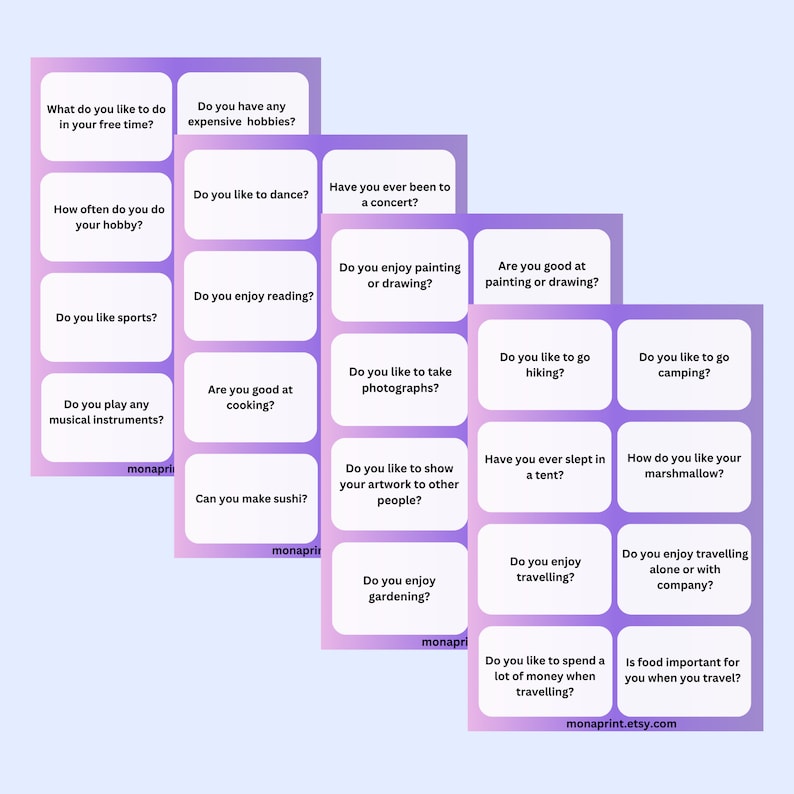 100 ESL Conversation Starter Flashcards for Beginners A2-B1 Speaking ...