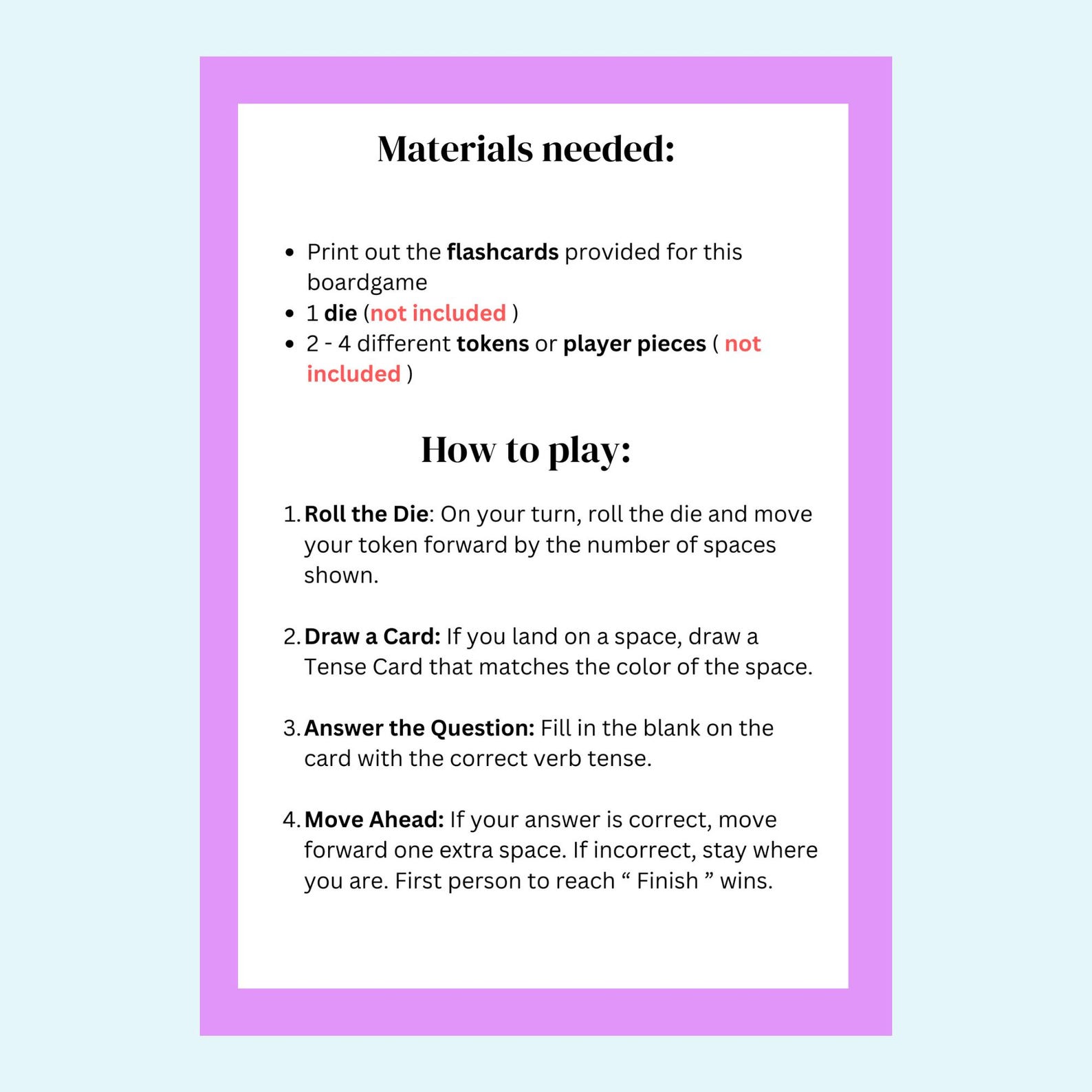 ESL Grammar Game – Interactive Learning Tool for English Verb Tenses ...