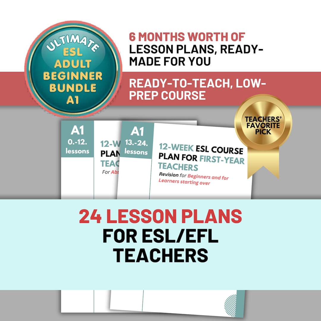 24-week A1 ESL Curriculum for Beginner Teachers, Low-prep Lesson Plans ...