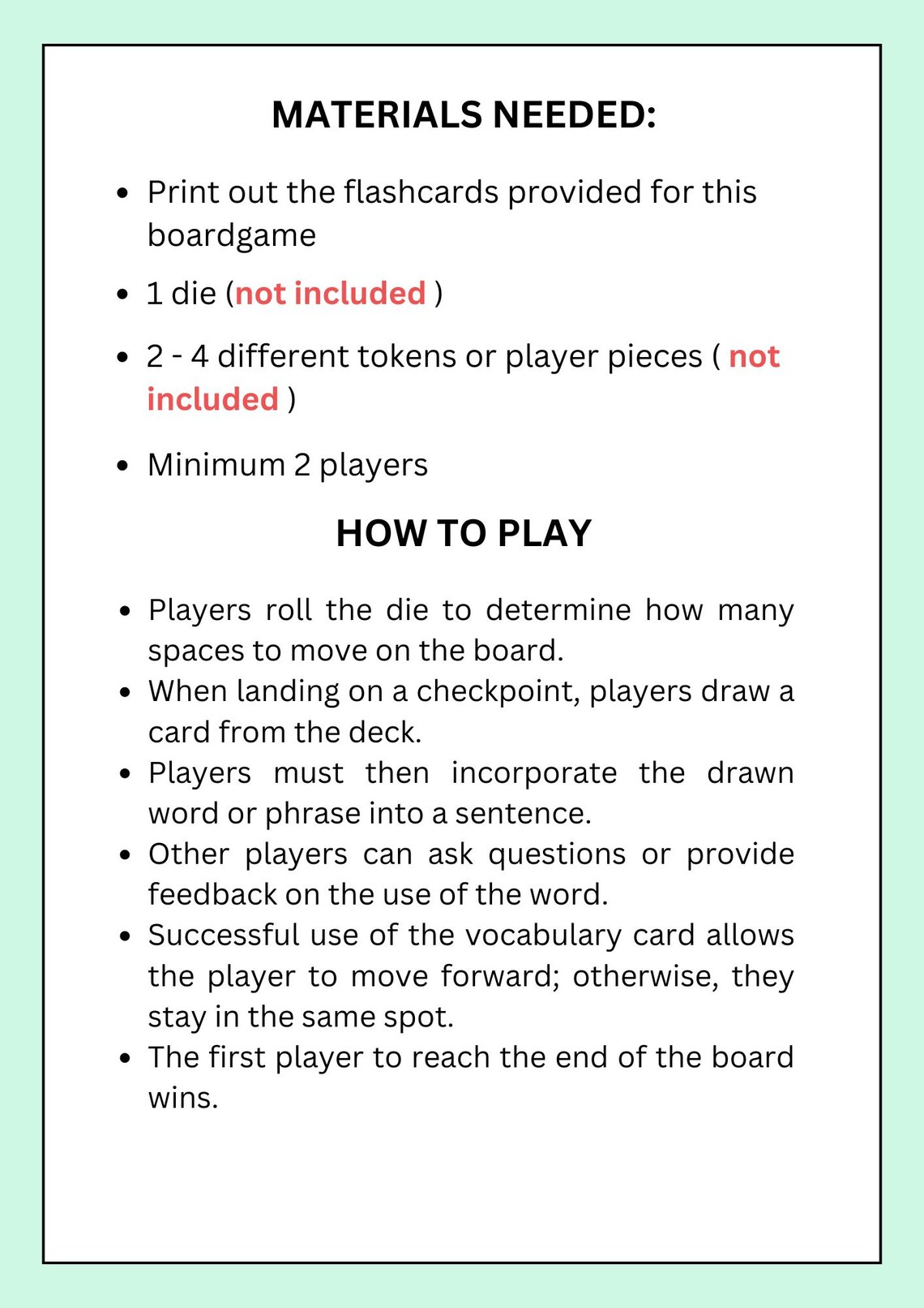 Lexiquest Speech Developing Boardgame for ESL Beginners A1-A2 Level ...