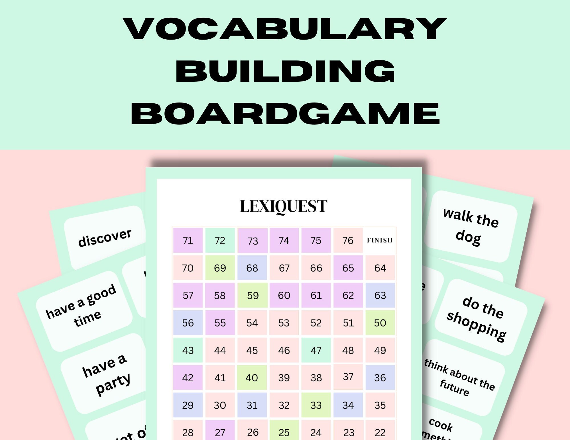 Lexiquest Speech Developing Boardgame for English Beginners A1-A2 Level ...