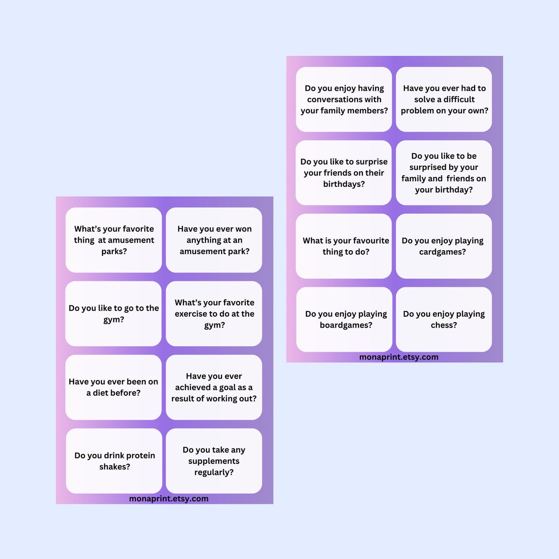 100 ESL Conversation Starter Flashcards for Beginners A2-B1 Speaking ...