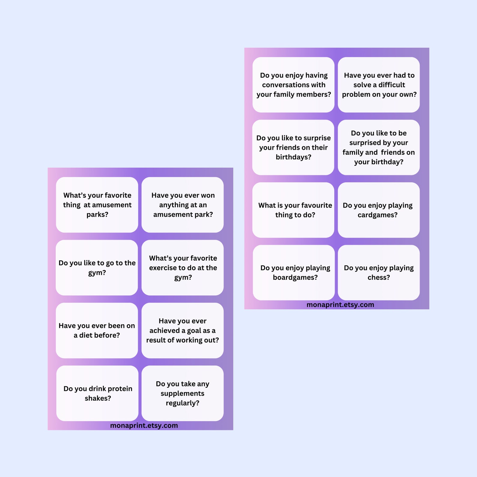 100 ESL Conversation Starter Flashcards for Beginners A2-B1 Speaking ...