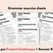40 Pcs ESL Worksheet Bundle Present Tenses Drilling Exercises and ...