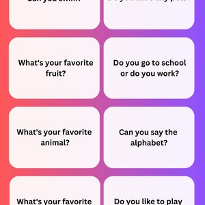 100 ESL Conversation Starter Flashcards: A1-A2 Level (printable) - Etsy