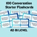 ESL Conversation Starter Flashcards: A2-B1 Level (100 Cards) - Etsy