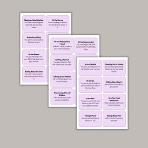 100 Role Play Flashcards for Beginner ESL Learners (A1-A2) Speaking ...