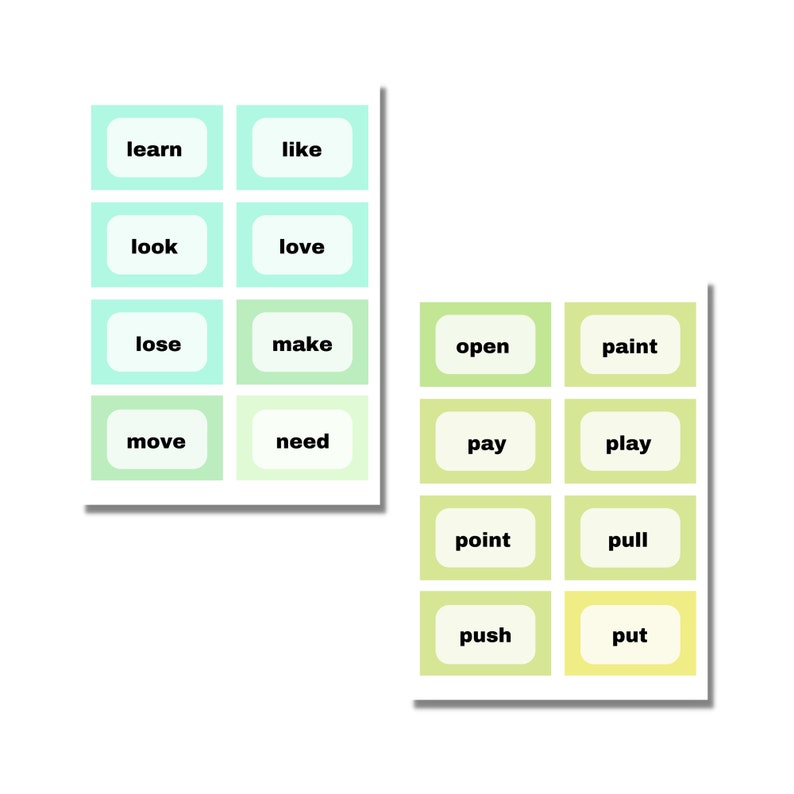 ESL Verbs Flashcards for Beginners: English Classroom & Homeschool ...