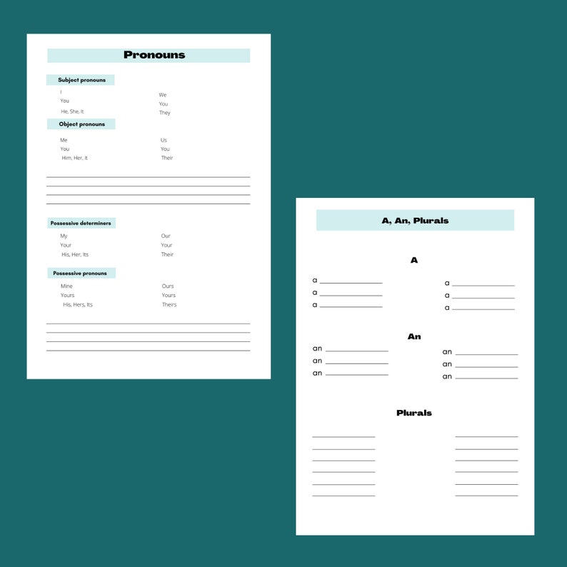 A1 Level English Grammar Topic Tracker Notes for Beginners - Etsy
