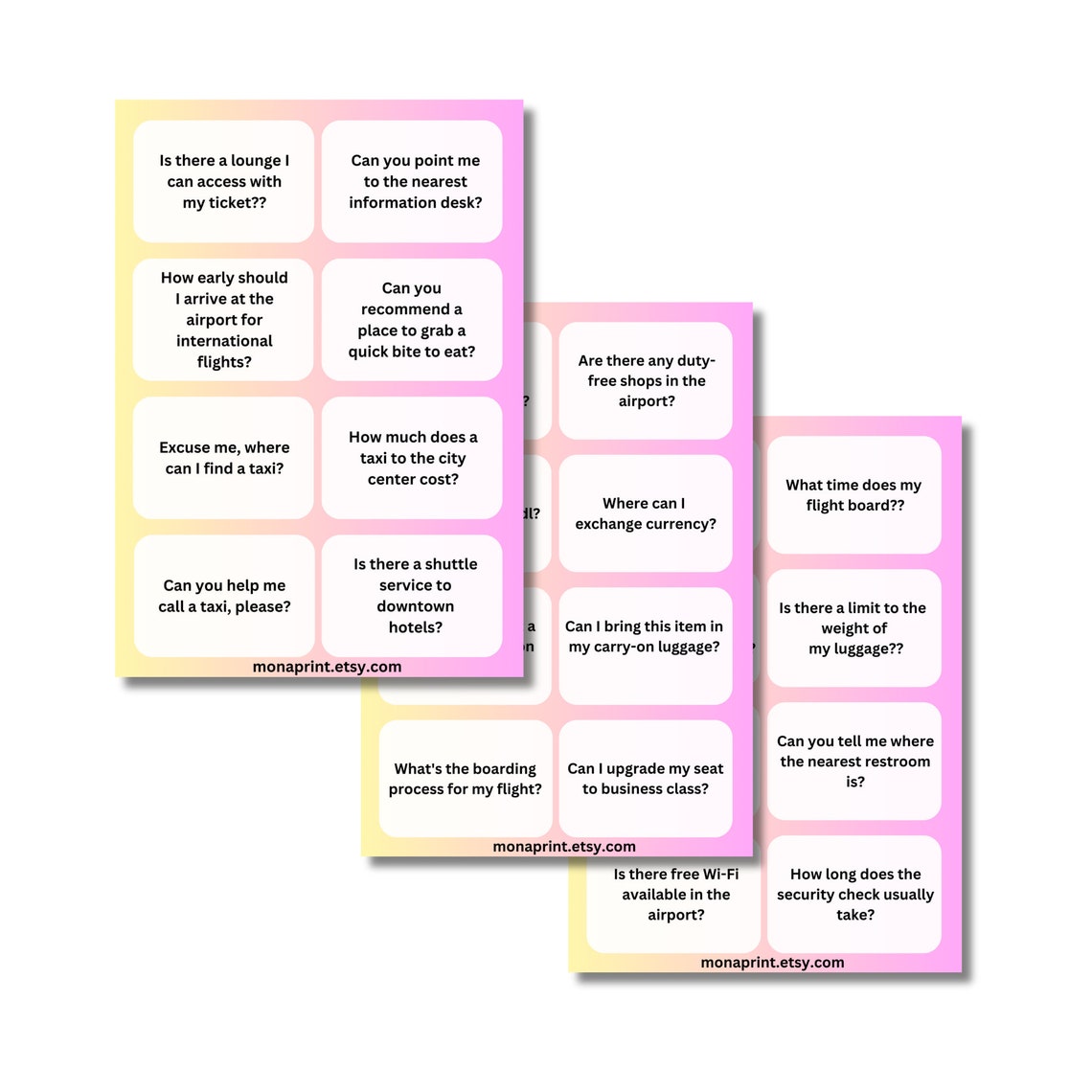 100 Travelling Flashcards for Effective Communication ESL Flashcards ...