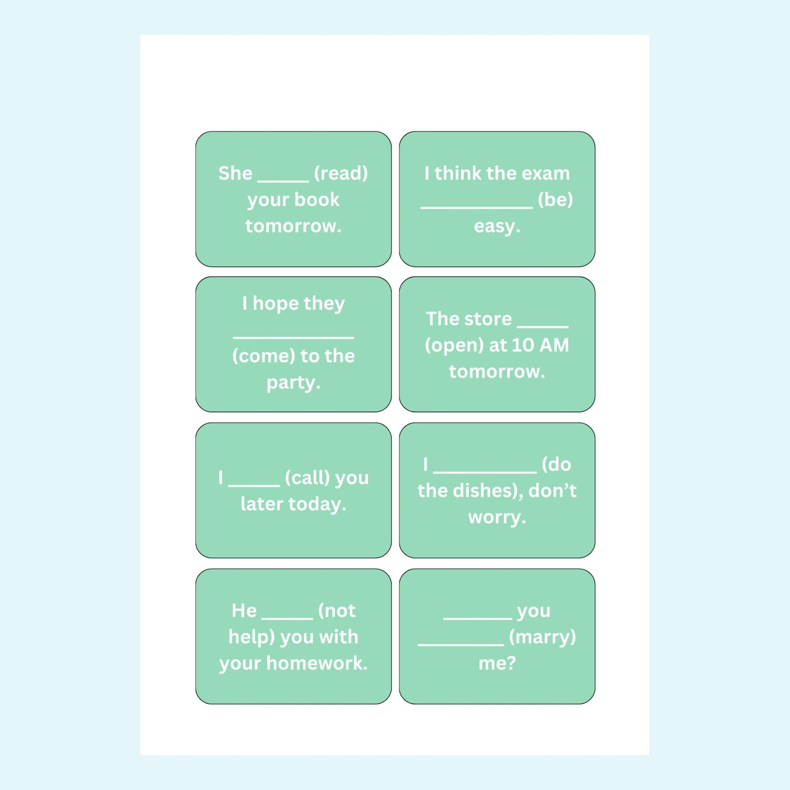 ESL Grammar Game – Interactive Learning Tool for English Verb Tenses ...