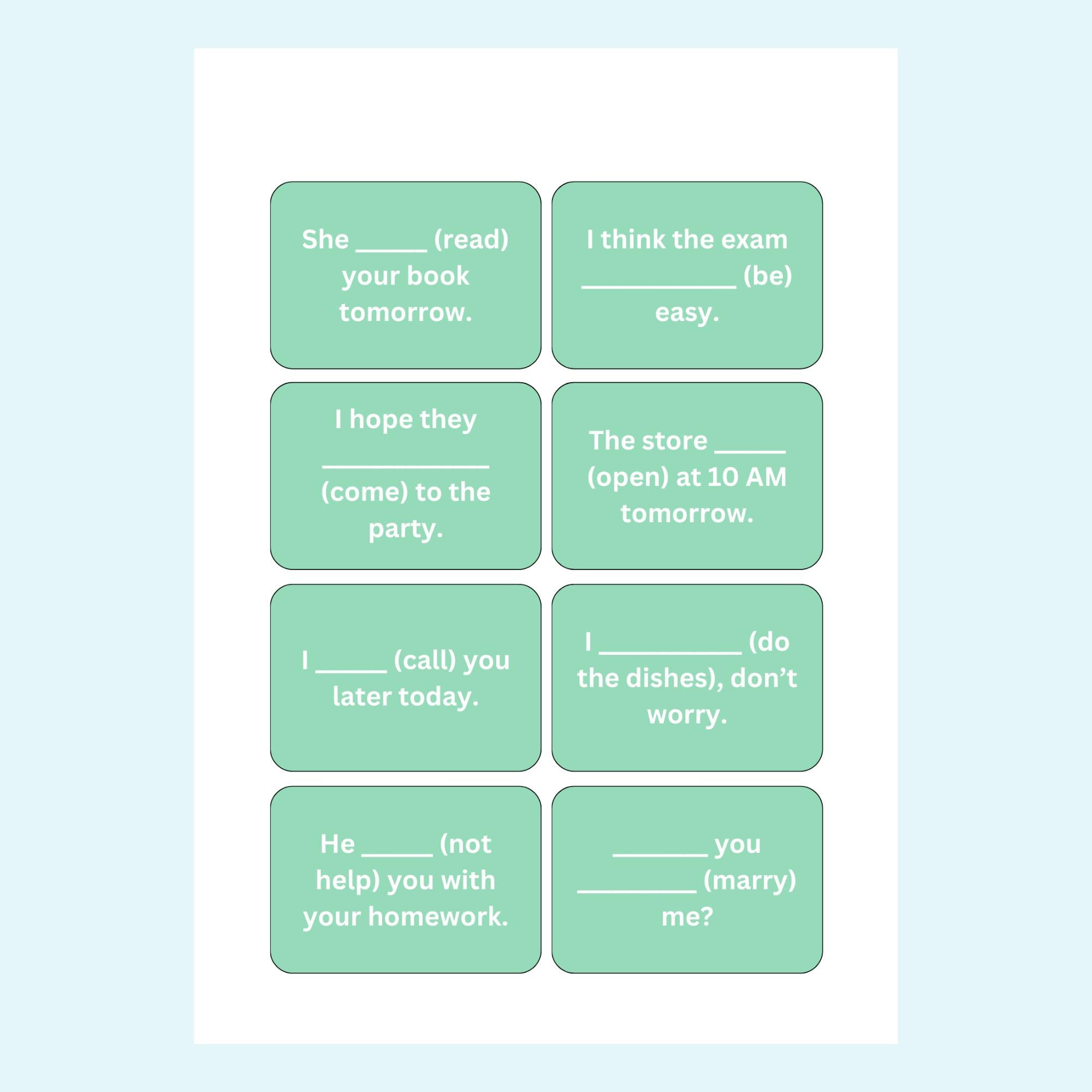 ESL Grammar Game – Interactive Learning Tool for English Verb Tenses ...