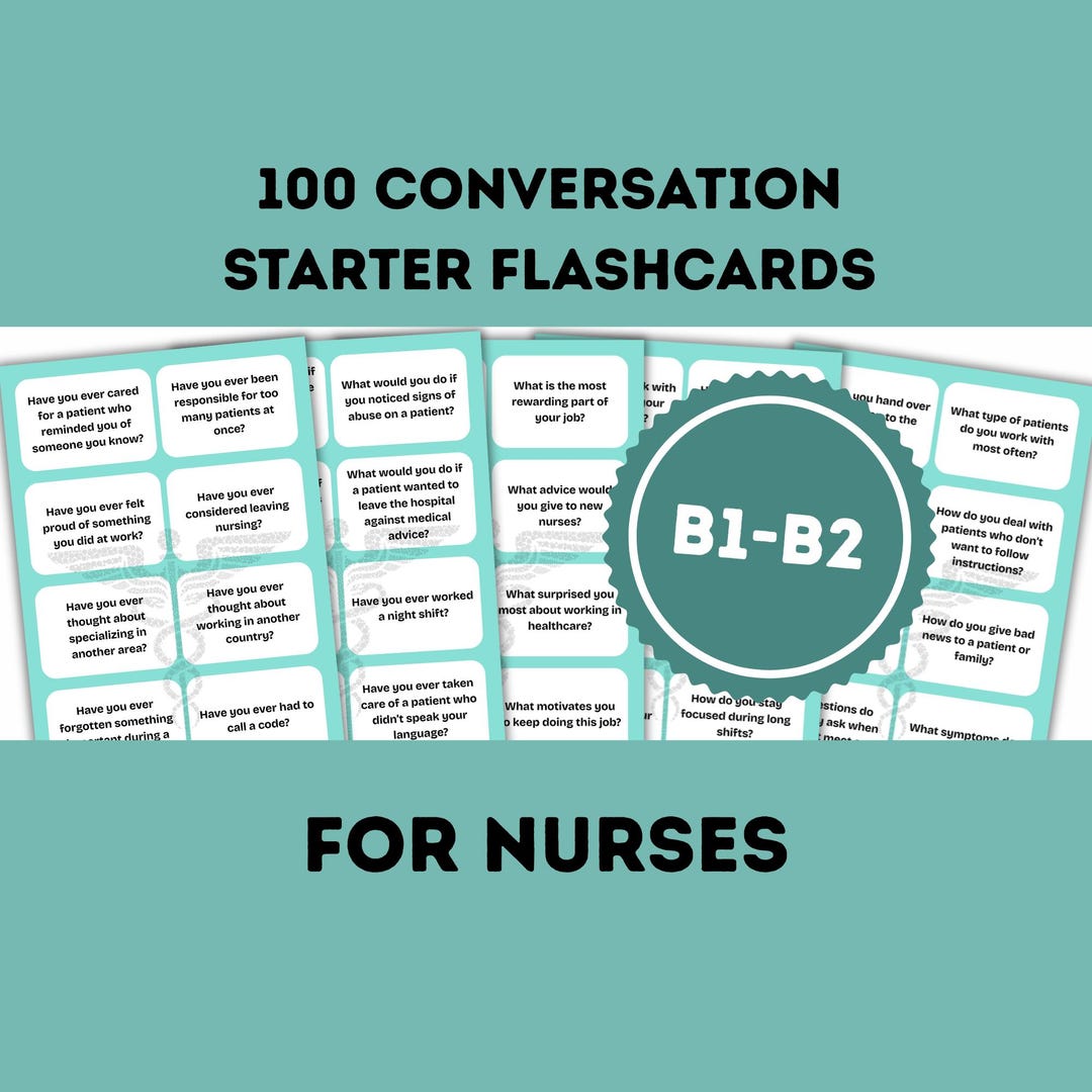 Medical English Speaking Cards | ESL Nursing Conversation Starters (PDF ...