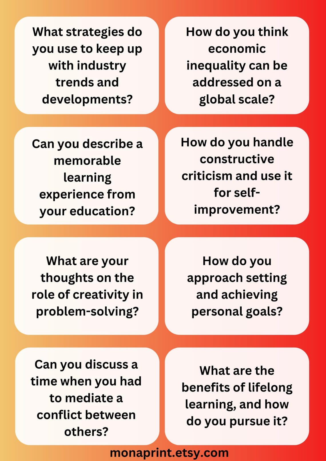 100 ESL Conversation Starter Flashcards for B2 Level Students Upper ...