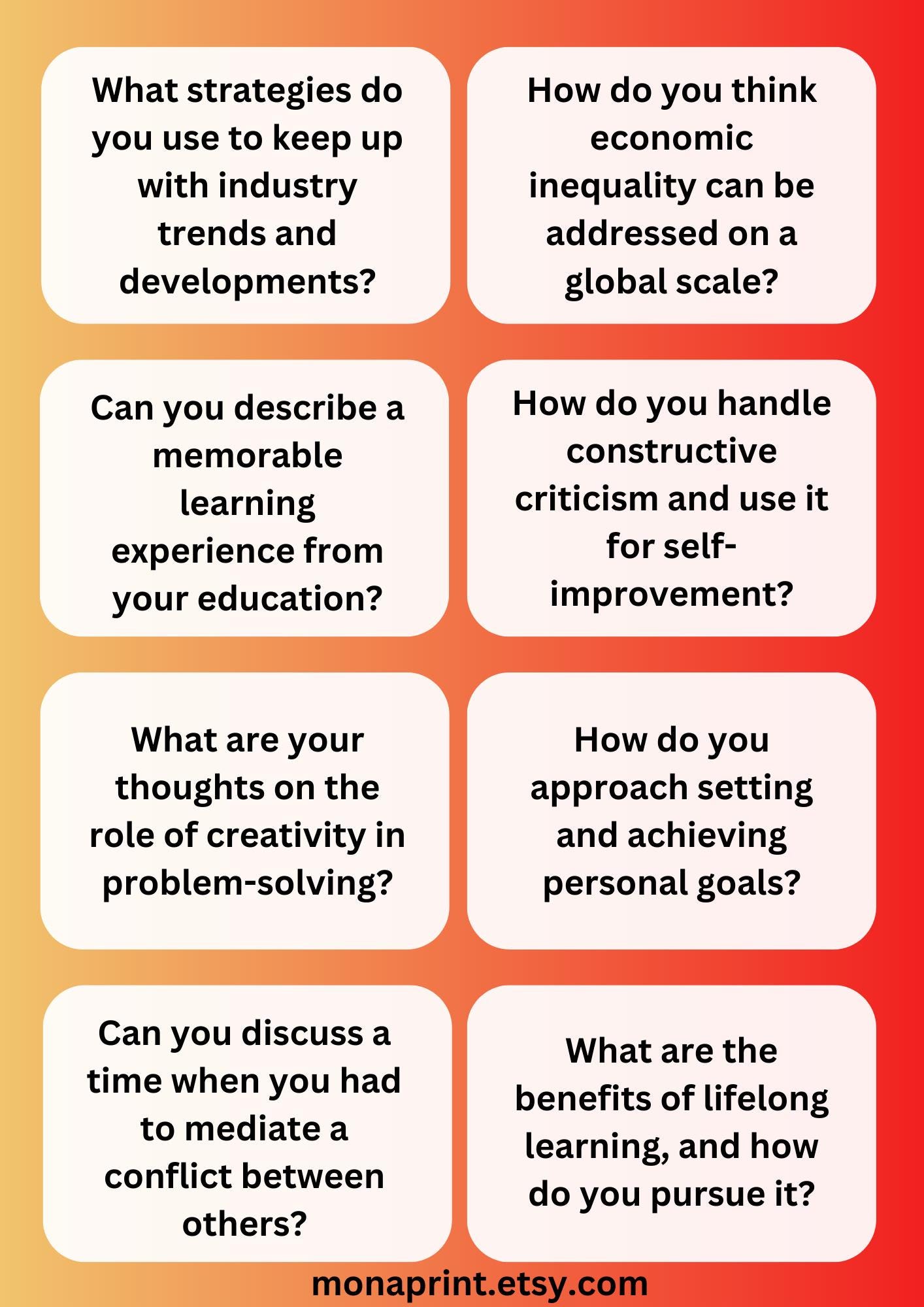 ESL Conversation Starter Flashcards: B2 Level English (PDF) - Etsy