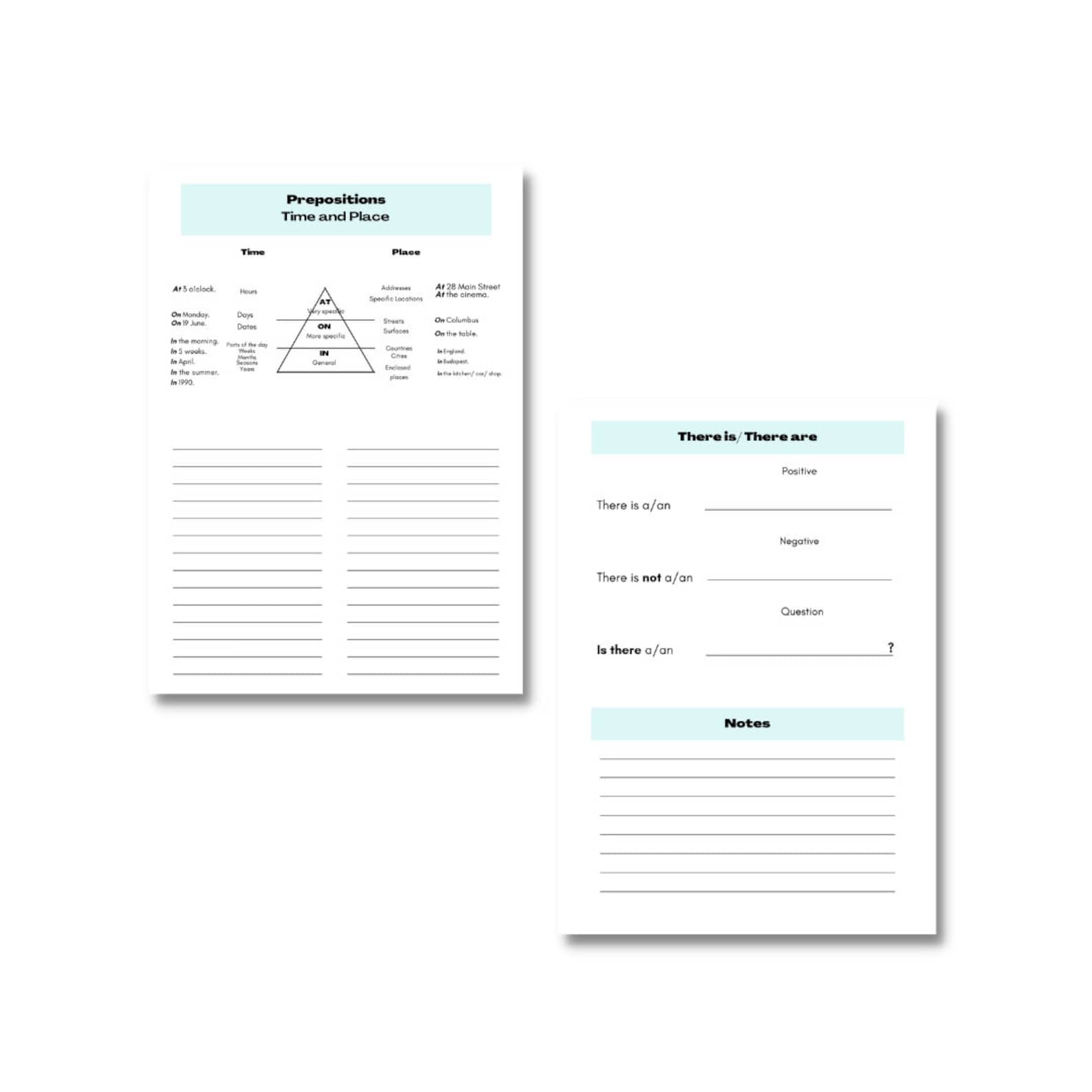Comprehensive English Grammar Tracker Educational Sheets for English ...