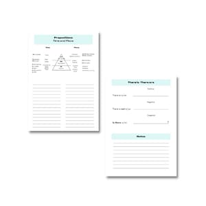 Comprehensive English Grammar Tracker Educational Sheets for English ...