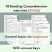 20pcs Reading Comprehension Exercises for A1-A2 Level Learners ESL ...