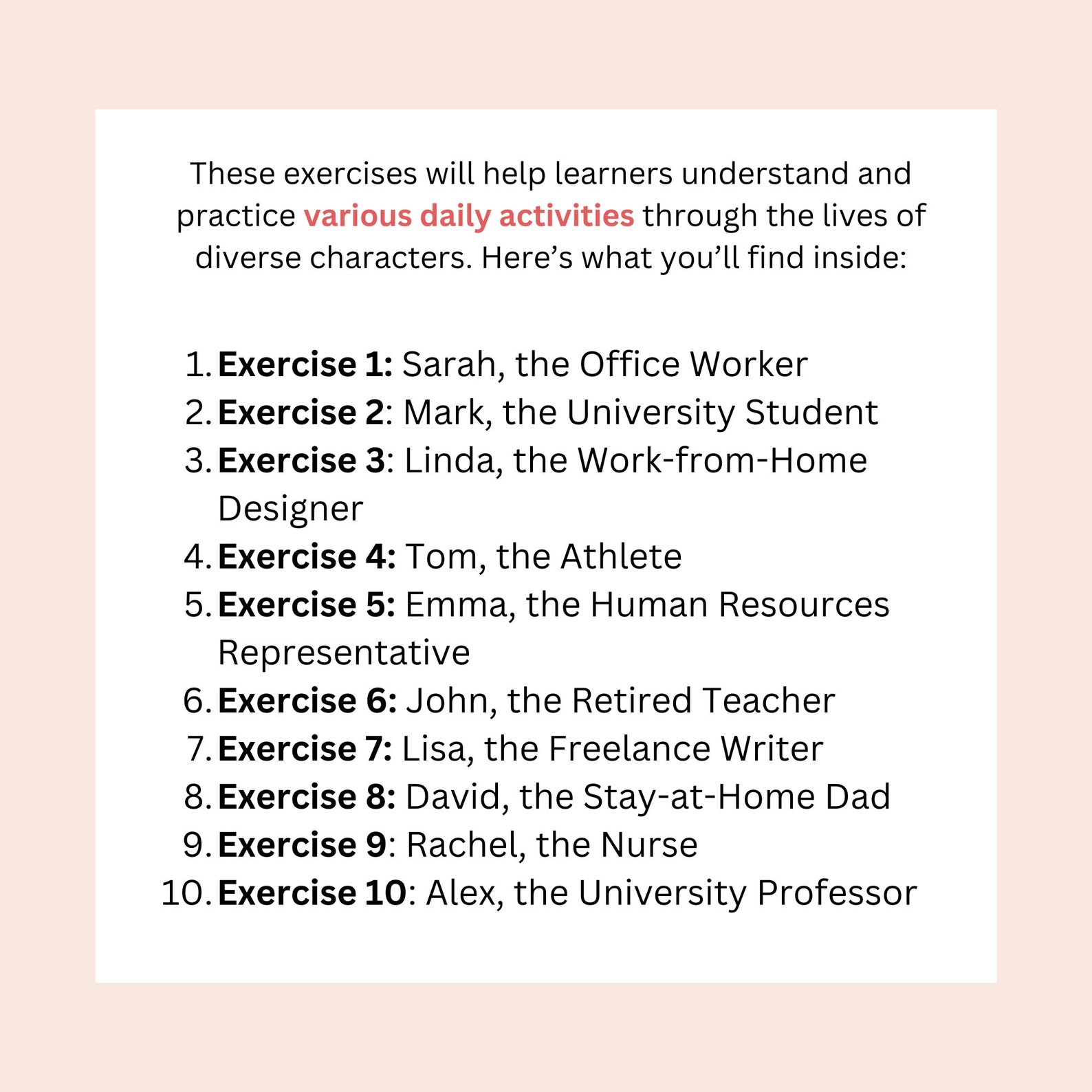 40 Pcs ESL Worksheet Bundle Present Tenses Drilling Exercises and ...