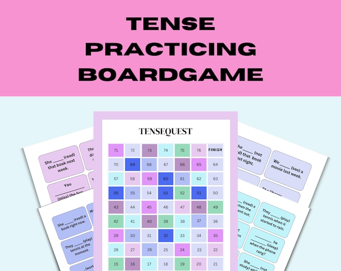 DIGITAL: Online ESL Verb Conjugation Charts - Etsy Canada